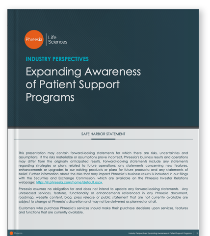 Report: Expanding awareness of patient support programs